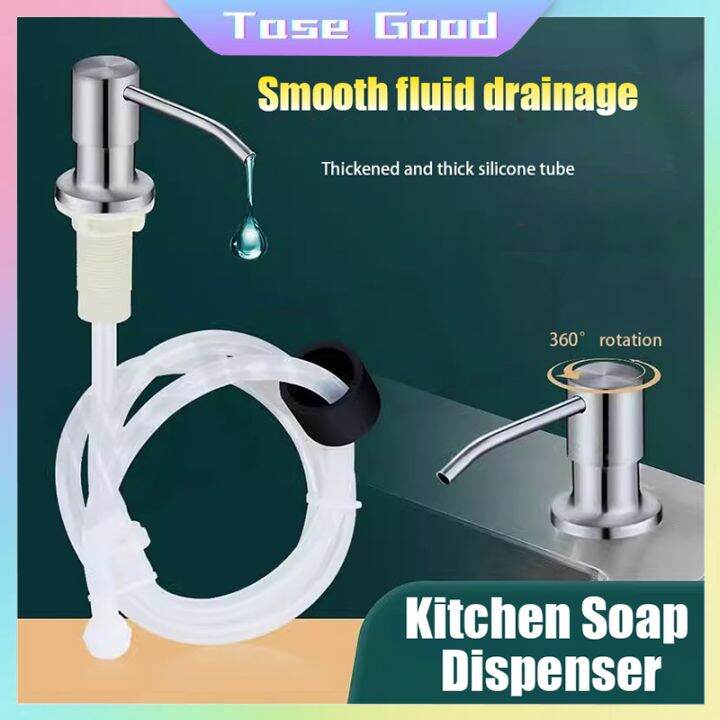 Kitchen Soap Dispenser Dishwashing dispenser Pump Stainless Steel With ...