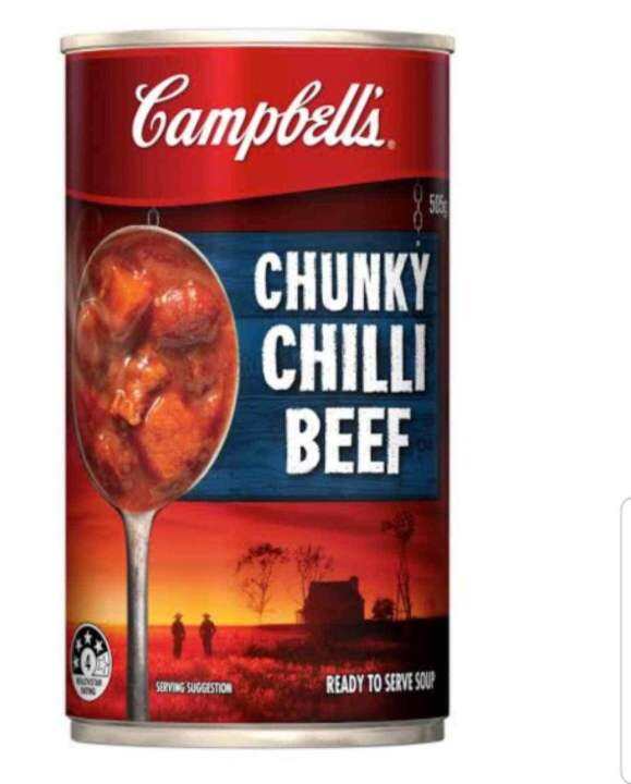 Campbells Chunky Chili beef soup 505g | Lazada PH
