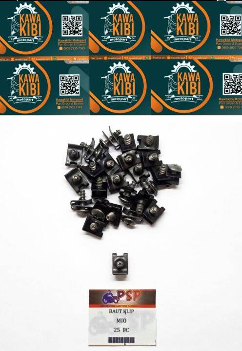 Baut Klip MIO (Harga Per Pak isi 25) Baud + Klem Jepit Totok / Cover ...