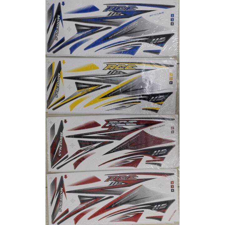 Modenas Ace 115 (1) Body Sticker / Strike / Stripe | Lazada