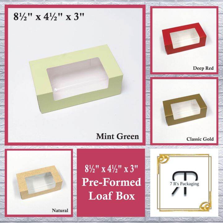 20 pcs 8½” x 4½” x 3″ Pre-formed Loaf Box | Lazada PH