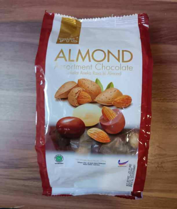 COKELAT isi ALMOND ANEKA RASA | ALMOND ASSORTMENT CHOCOLATE TYL 250 ...