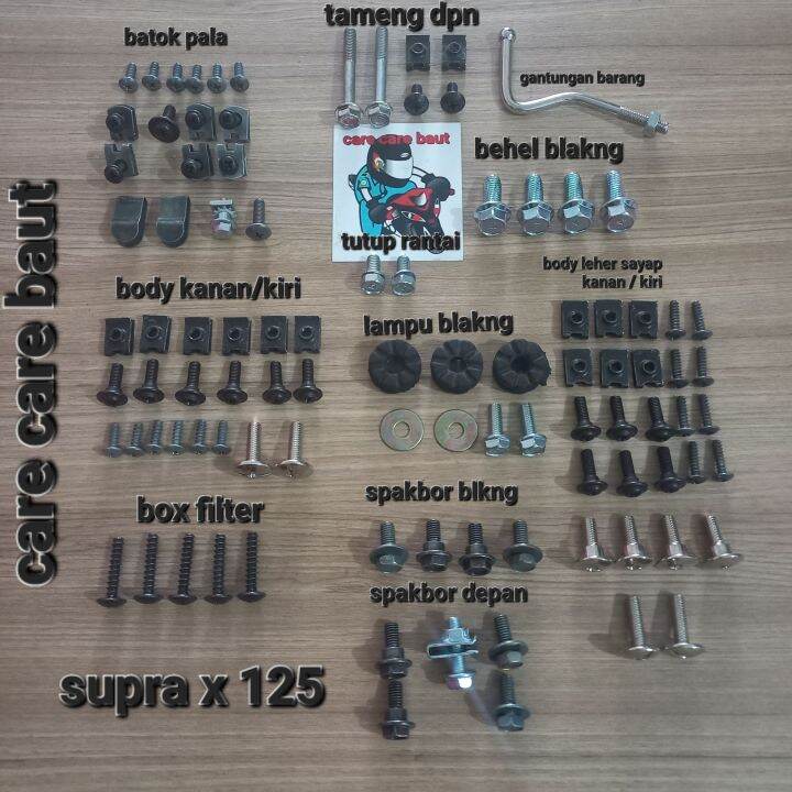 baut body full set supra x 125 cc | Lazada Indonesia