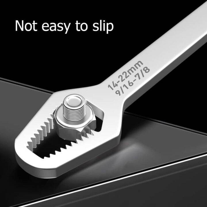 Universal Double Head Wrench Self-Tightening Ratchet Spanner Nut ...
