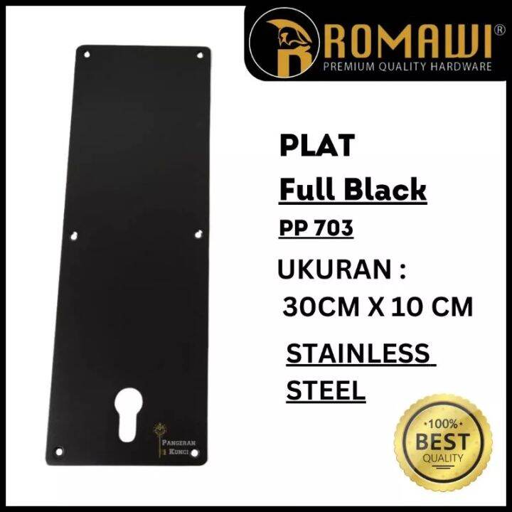 PUSH PLAT HANDLE PINTU PULL PLATE PUSH PLAT STAINLESS STEEL HITAM BLACK ...