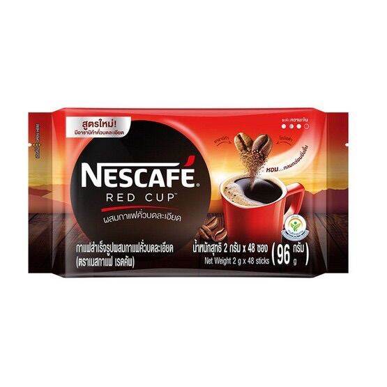 Nescafe Nescafé Red cup 48 ซอง เนสกาเเฟ เรทคัพ สูตรใหม่ ผสมกาเเฟคั่วบด ...
