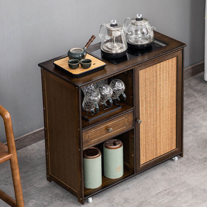Mobile Tea Cabinet Tea Table Side Cabinet Tea Table Kettle Integrated ...