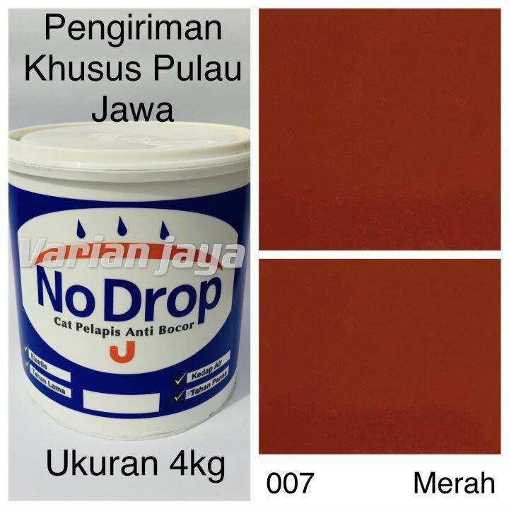 Cat Tembok No drop 4Kg Nodrop Anti Bocor Warna Merah 007 | Lazada Indonesia