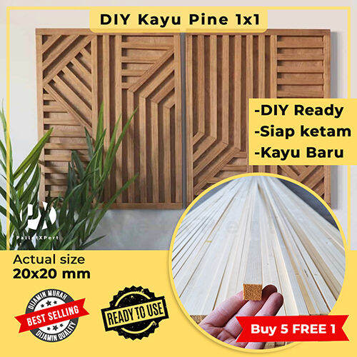 Kayu 1x1 Murah Siap Ketam | Pine Wood Stick DIY | Kayu DIY Dinding ...