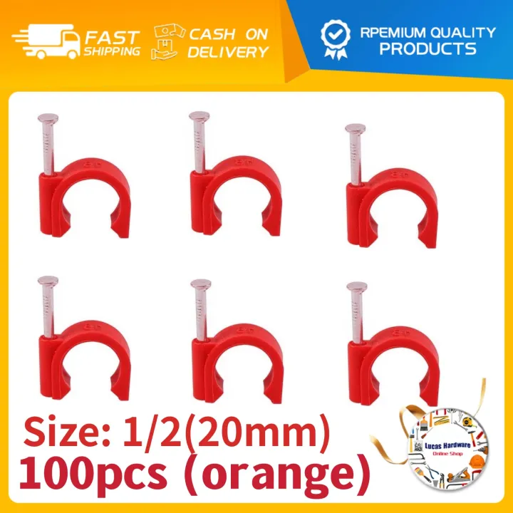 PVC Clamp 1/2" ORANGE&BLUE (95-100pcs/pack) | Lazada PH