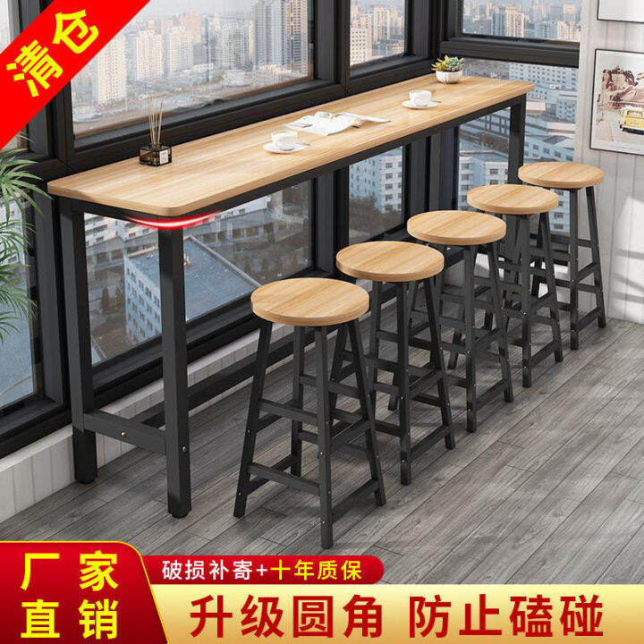 Wall Bar Counter Household Window Table Milk Tea Shop High-Leg Bar Long ...