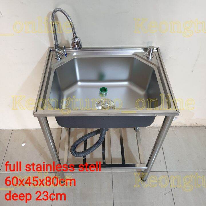 kitchen sink stainless sus 304 rak wastafel portable bak cuci piring ...