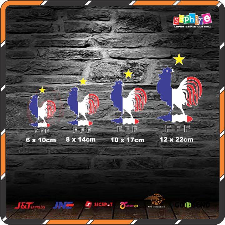 Sticker stiker Timnas Perancis Logo Ayam Jantan Multiwarna | Lazada ...