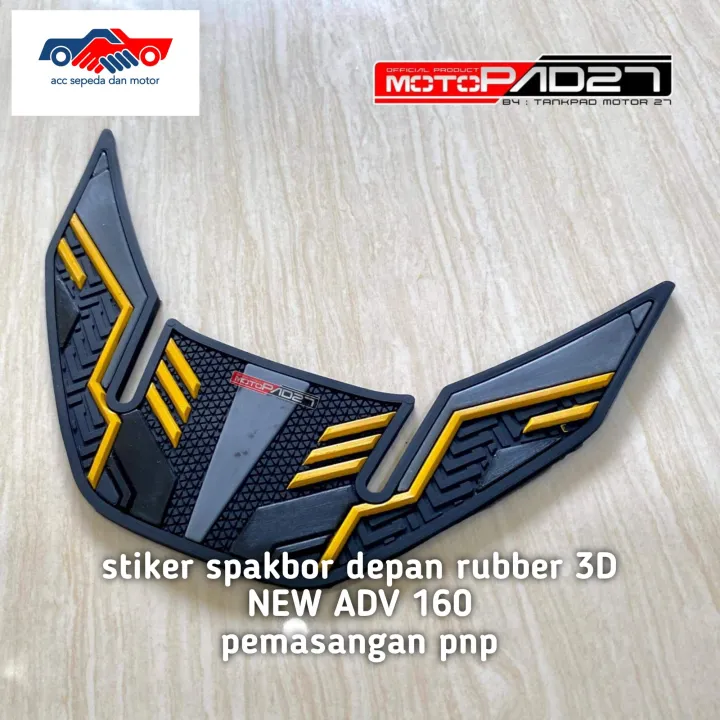 stiker spakbor depan variasi NEW ADV 160 rubber 3D motopad27 | Lazada ...