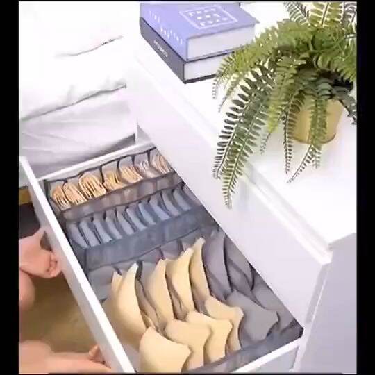 QB Underwear Storage Box Foldable Socks Bra Panties Storage Box Tudung ...