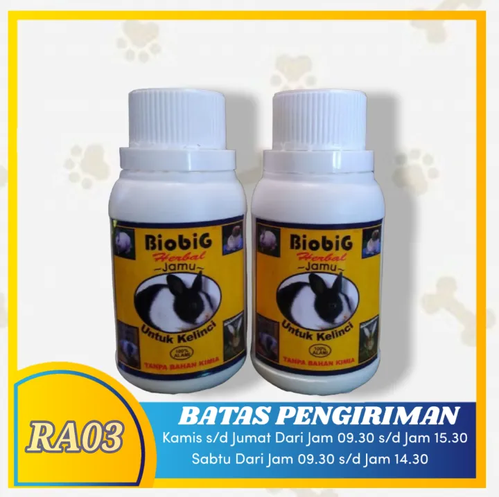 Vitamin Obat Kelinci BIOBIG 100ML Jamu Herbal Rabbit Hamster Cavy Kecil ...
