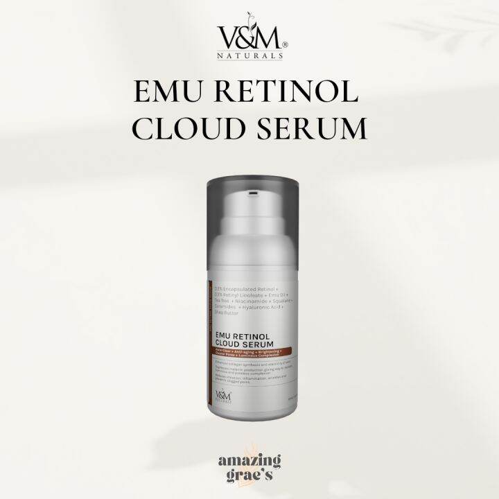 Emu Retinol Cloud Serum V&M Naturals|amazing grae's Melasma Wrinkles ...