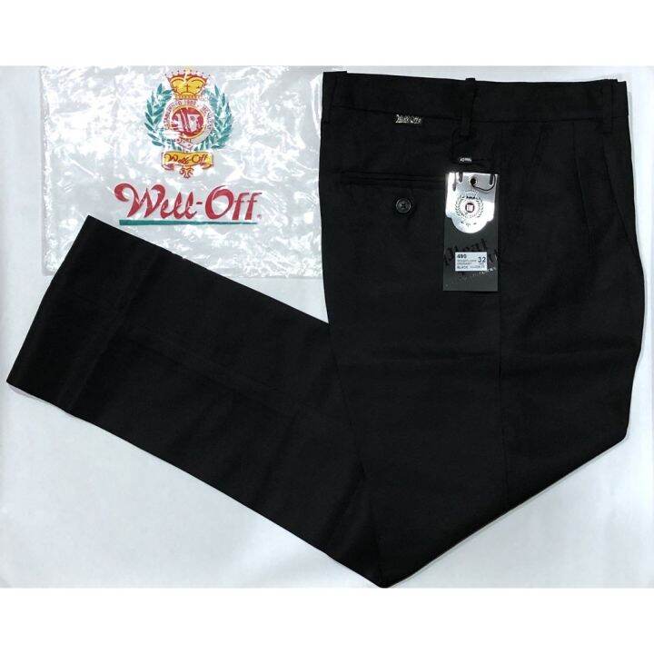 WELL OFF SLACKS FOR MEN(BLACK & NAVY BLUE & KHAKIE) | Lazada PH