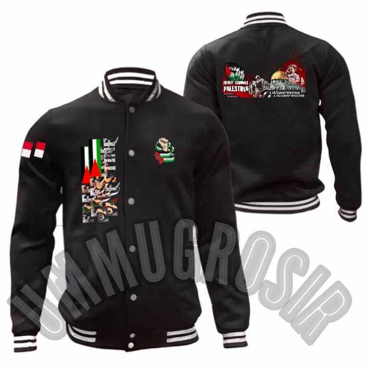 Jaket custom free Palestine terbaru model varsity baseball | Lazada ...