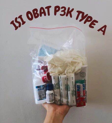 Isi Obat P3K Type A / First Aid Kit P3K Hanya Isi Type A Lengkap Sesuai ...