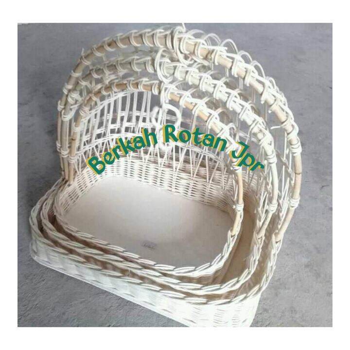 KERANJANG PARCEL ROTAN HALUS ISI 3 MODEL AYUNAN KOTAK/KERANJANG BUAH ...