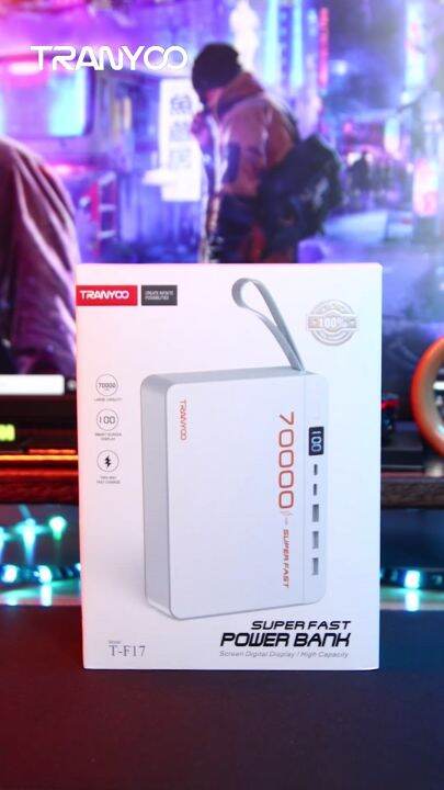 Tranyoo T-F17 70000mah high quality large capacity original power bank portable for Android ...