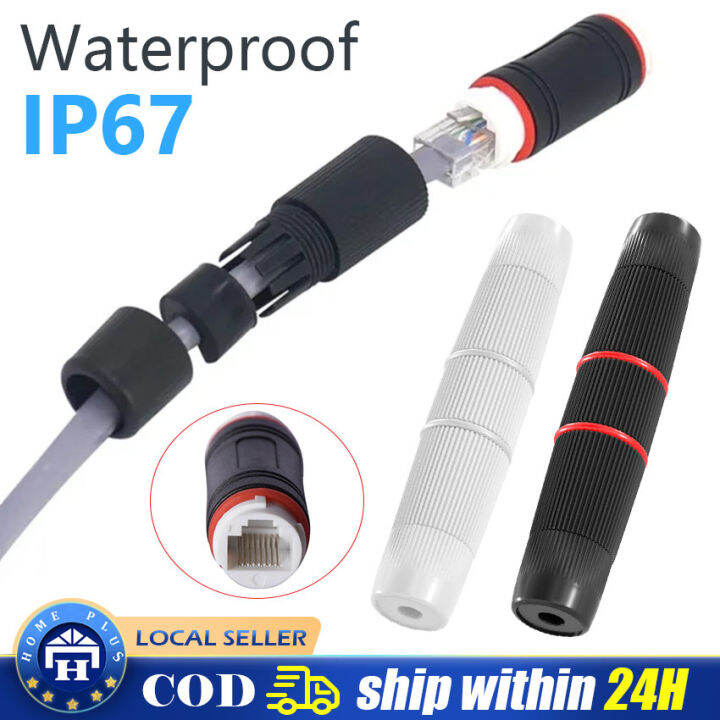 【Local delivery】 RJ45 Connector Coupler Outdoor Waterproof IP67 Extender Adapter Ethernet ...