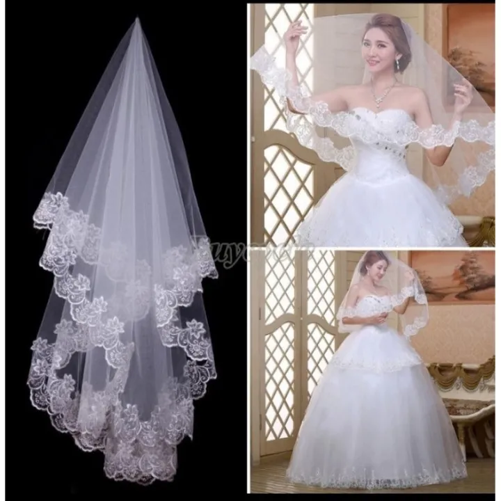 first veil special sponsor lace and plain | Lazada PH