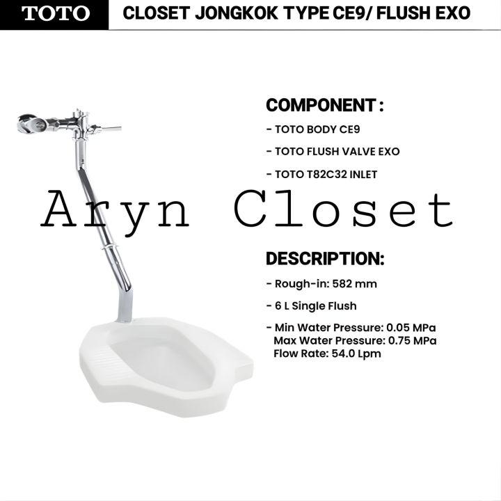 Closet Jongkok Toto Ce 9 Set Flush Lazada Indonesia
