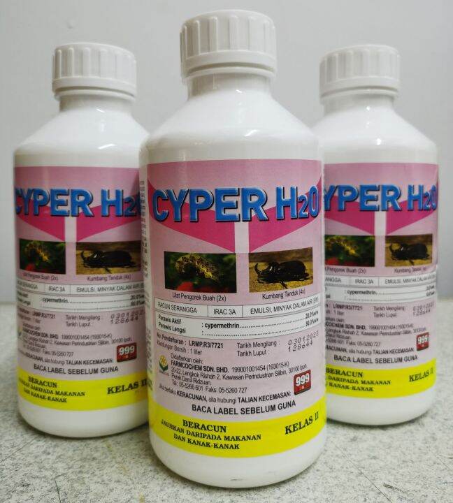 1L Cyper H2O ( Sama Dengan Cyperlex) Cypermethrin 20% Racun Serangga ...