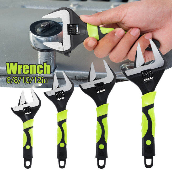 Adjustable Wrench Adjustable Spanner Heavy Duty Wrench with Ergonomic ...