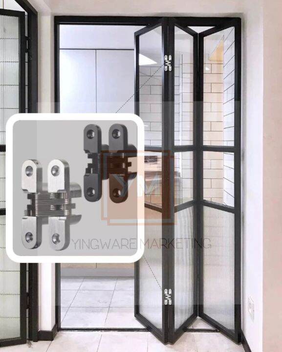 180 degree invisible conceal hidden mounted foldable wood door hinge ...