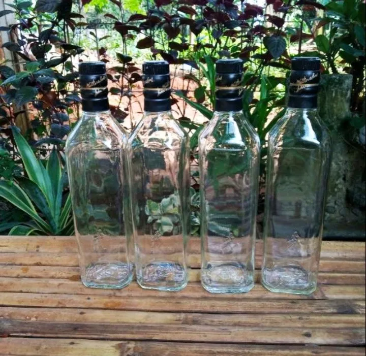 Botol kaca miras black label polos 700ml | Lazada Indonesia