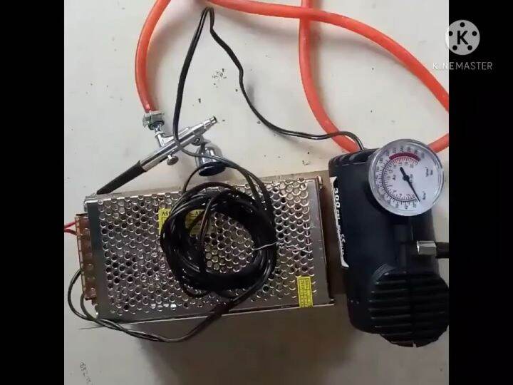 Kompresor cat mini listrik dan pompa ban | Lazada Indonesia