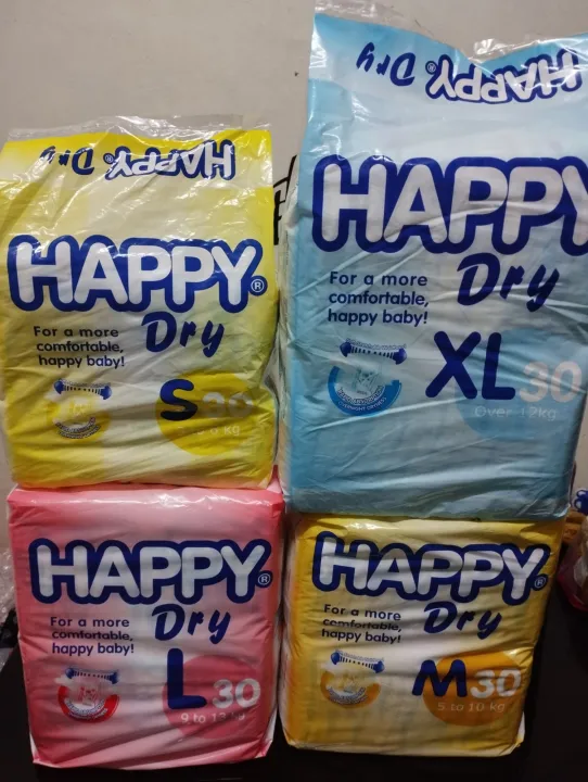 Happy Dry Baby Diaper 30's | Lazada PH