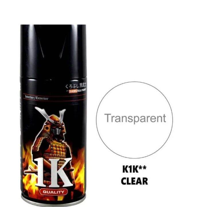 SAMURAI SPRAY PAINT CLEAR K1K** 300ML ( SPECIAL PAINT ) | Lazada PH