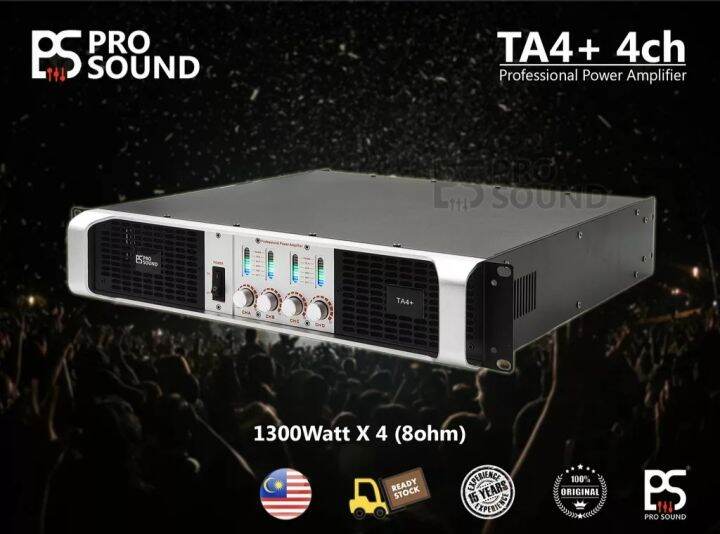 Pro Audio sound Stage TA4+ Profesional Power Amplifire 4 channel 1300w ...