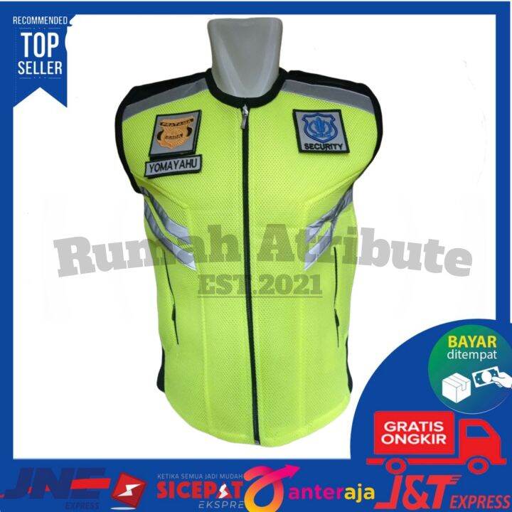 Rompi SECURITY | Rompi Dinas | Rompi tebal Full logo SECURITY hijau ...