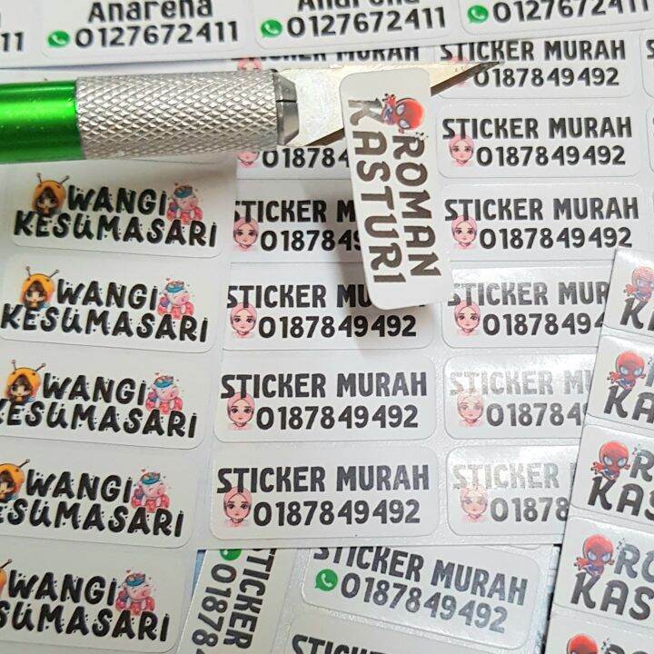 STICKER BAJET / STICKER NAMA / STICKER PRODUK / STICKER BISNES ...