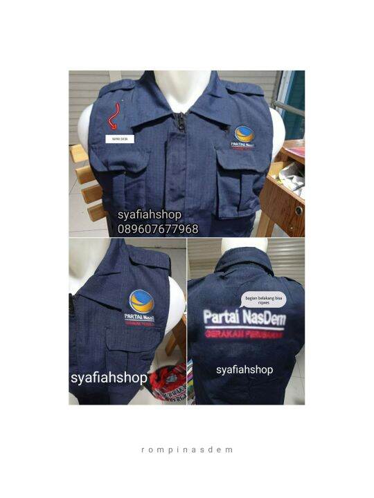 rompi partai biru navy nasdem ⭐⭐⭐⭐⭐ | Lazada Indonesia