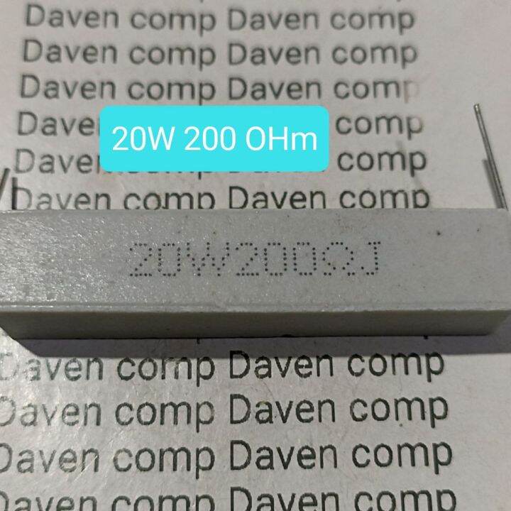 RESISTOR KAPUR 20W 200 OHM RESISTOR TAHANAN 20WATT 200ohm 20 watt 200 ...