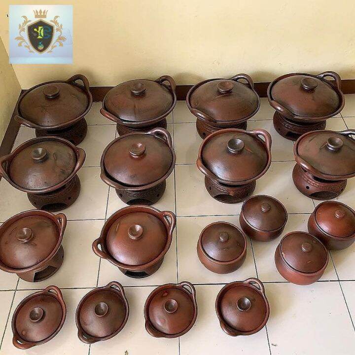 WAJAN SET GERABAH TANAH LIAT D-30 CM TRADISIONAL TEMBIKAR | Lazada ...