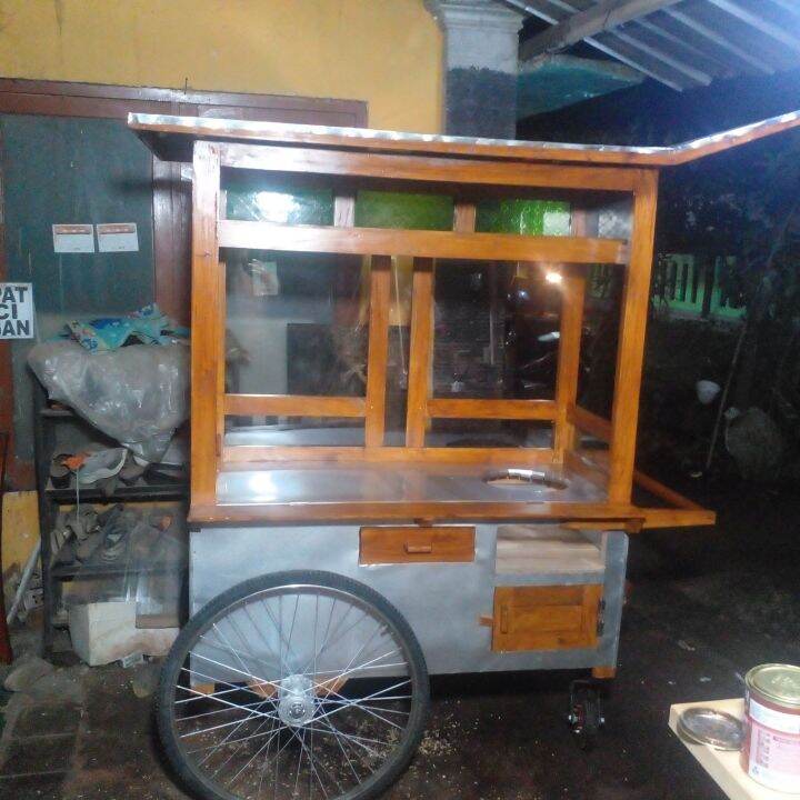 Gerobak siomay roda tiga satu lubang tungku | Lazada Indonesia