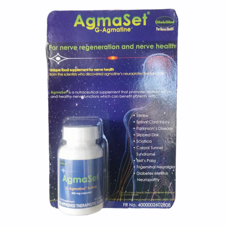 Exp 10/2022 Agmaset G-Agmatine Source 445mg x 40 Capsules | Lazada PH