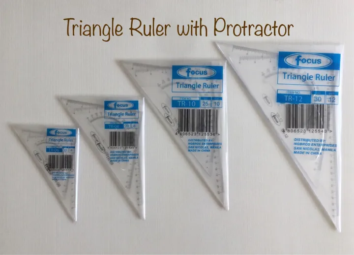 Triangle Ruler with Protractor set FOCUS | Lazada PH
