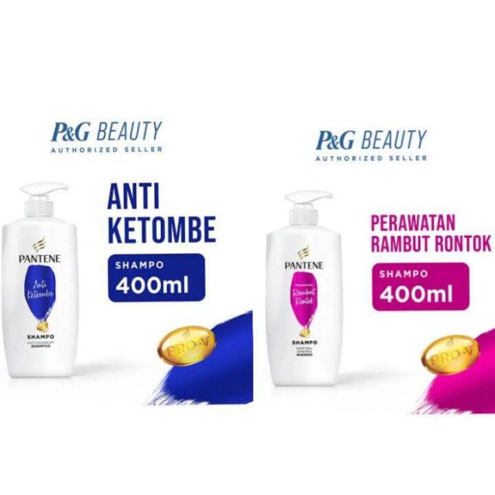 Pantene sampo Pump 400ml perawatan rambut rontok dan anti ketombe ...