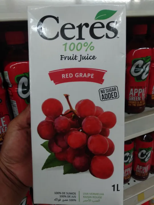 Ceres 100% Fruit Juice Red Grape (1Liter) No Sugar Added | Lazada PH