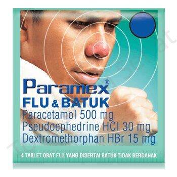 PARAMEX OBAT FLU DAN BATUK ISI 4 TABLET / PARAMEX BATUK FLU / PARAMEX ...