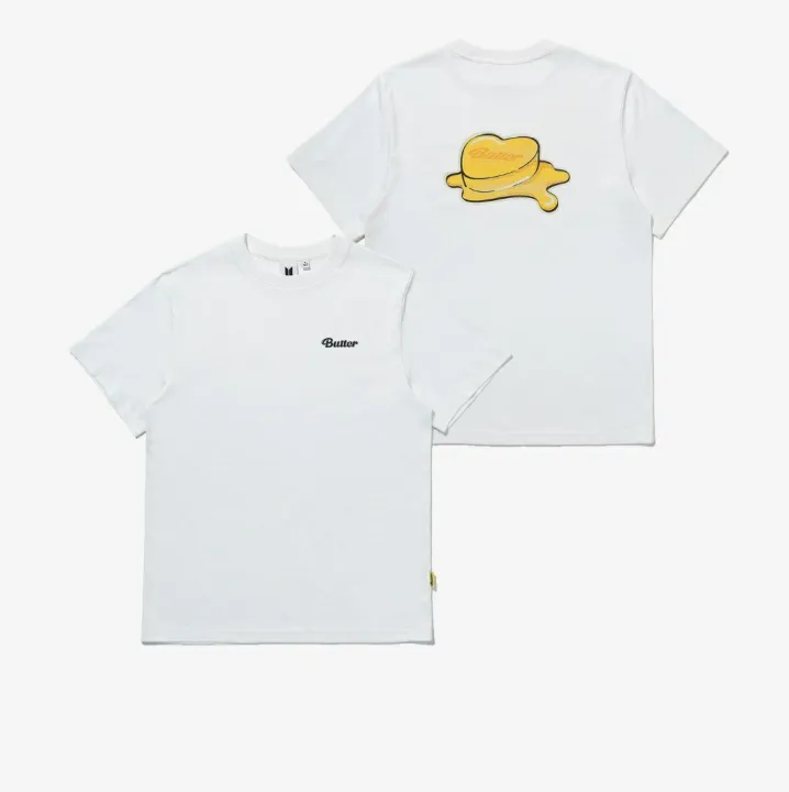 🇰🇷พร้อมส่ง BTS Butter' OFFICIAL MERCH S/S T-Shirt ขาว (Size L) | Lazada ...