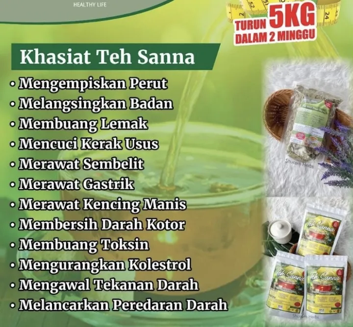 Teh Sanna (70 Uncang) Senna Tea 70 Bags | Lazada